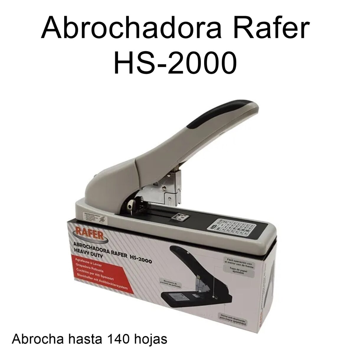 Abrochadora Rafer HS-2000 (140 hojas) – Insumos Abraham